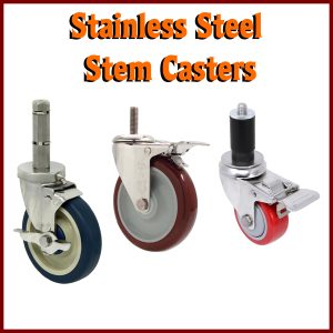 Our Stainless Steel casters are NSF and ROHS compliant