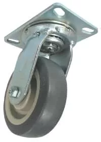 4" Gray Soft Rubber Swivel Wheel - Model 14 | Caster City