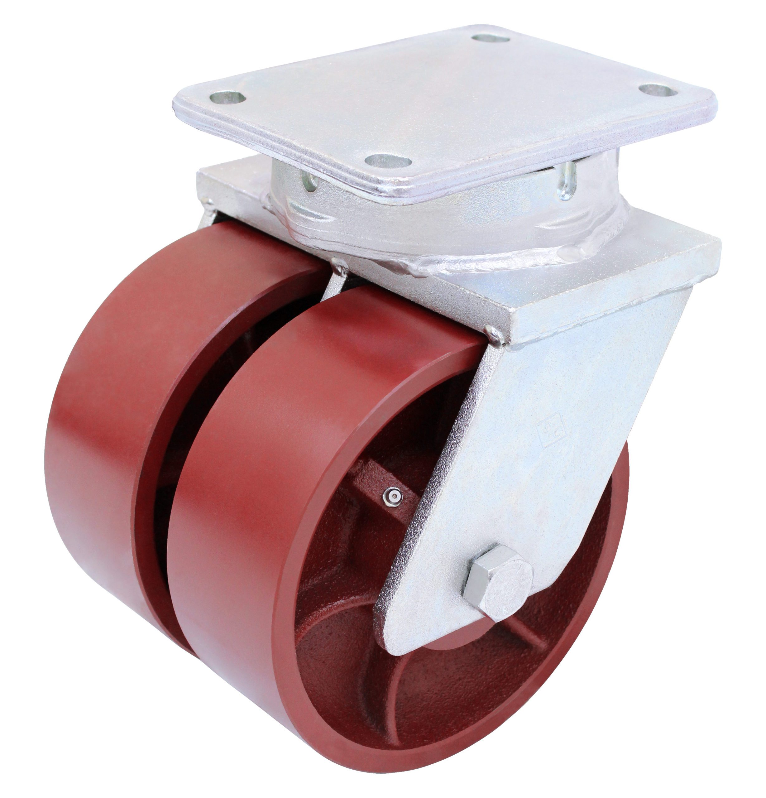 10" Dual Wheel Industrial Swivel Caster - Ductile Steel Model 2-100 ...