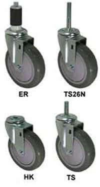 3" Gray Polyurethane Wheel - Stem Model 3A | Caster City