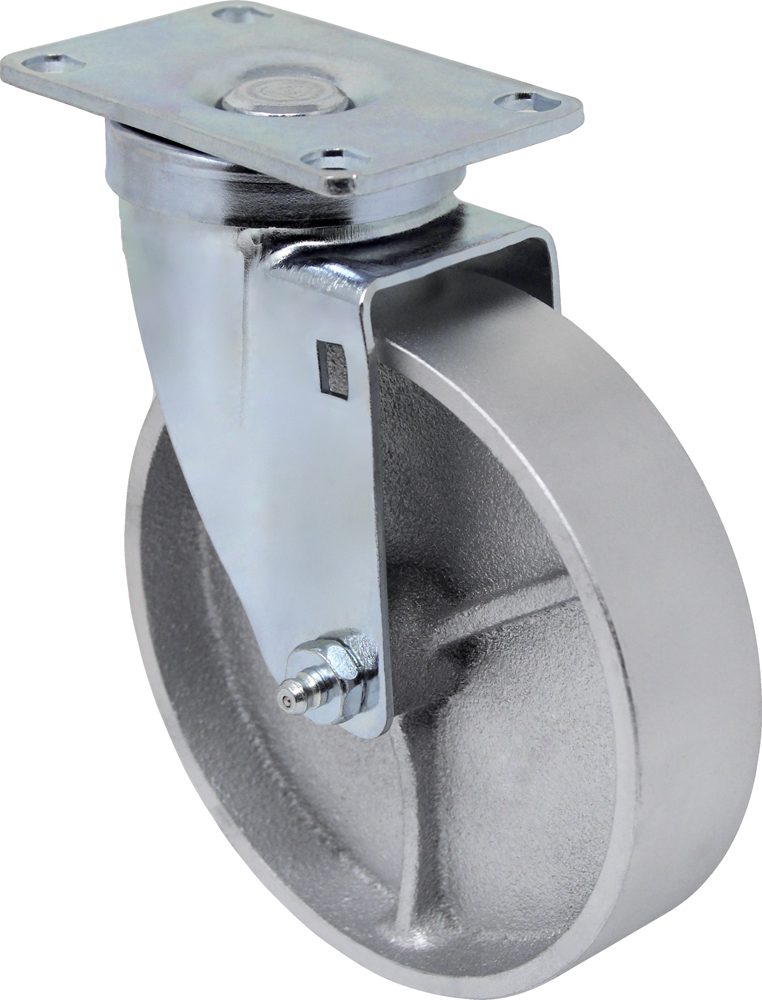 5" Gray Iron Wheel - Plate Swivel Caster 3 | Caster City