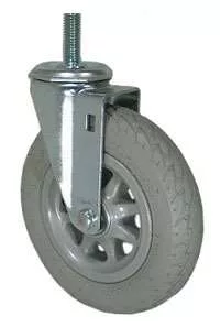 6" Flat FREE Caster with Threaded Stem | Caster City