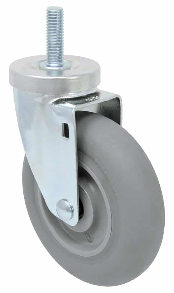 3" Super Soft Gray Rubber Wheel - Stem Model L3 | Caster City