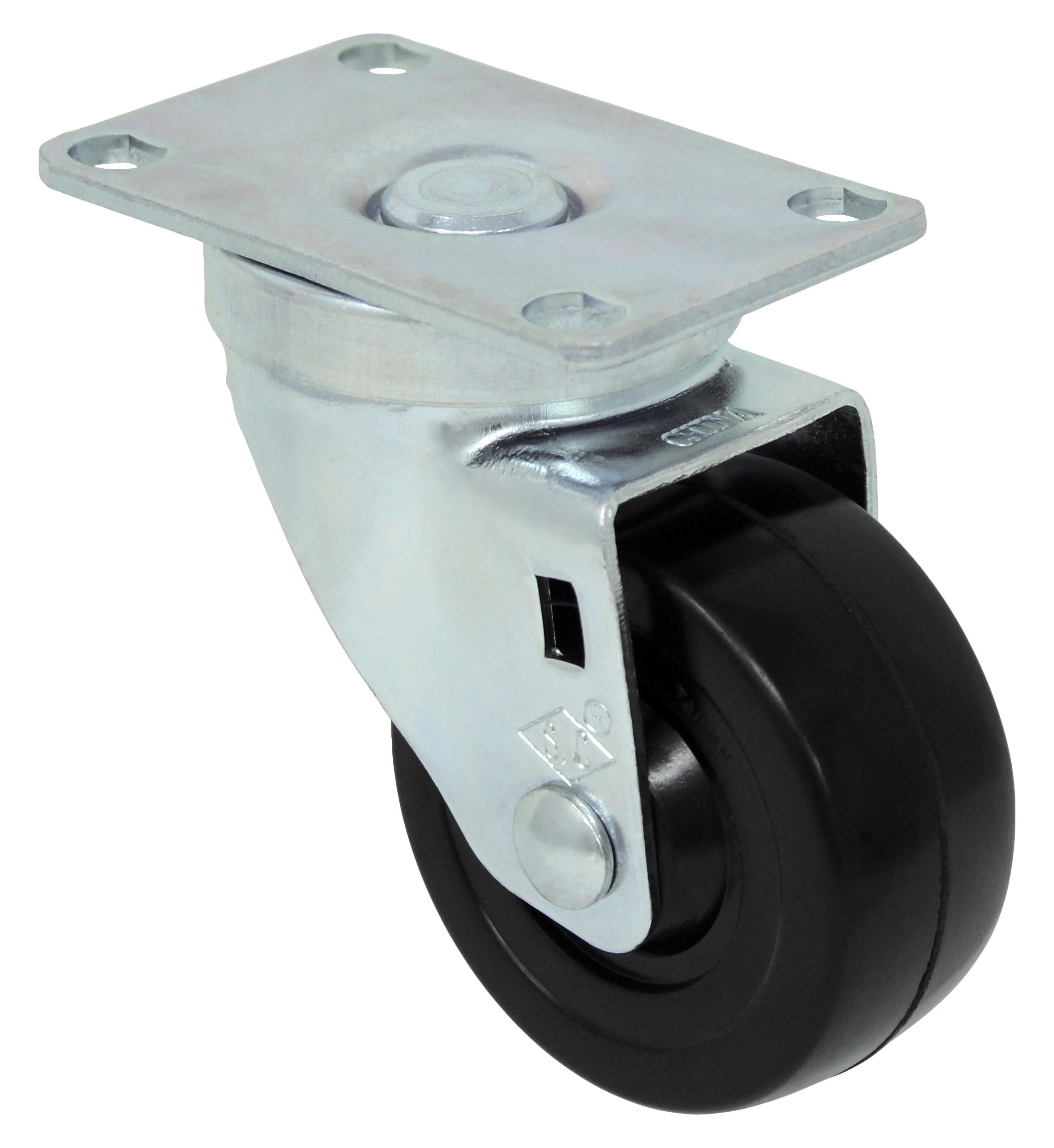 4" Hard Rubber Wheel - Plate Rigid Caster 3 | Caster City