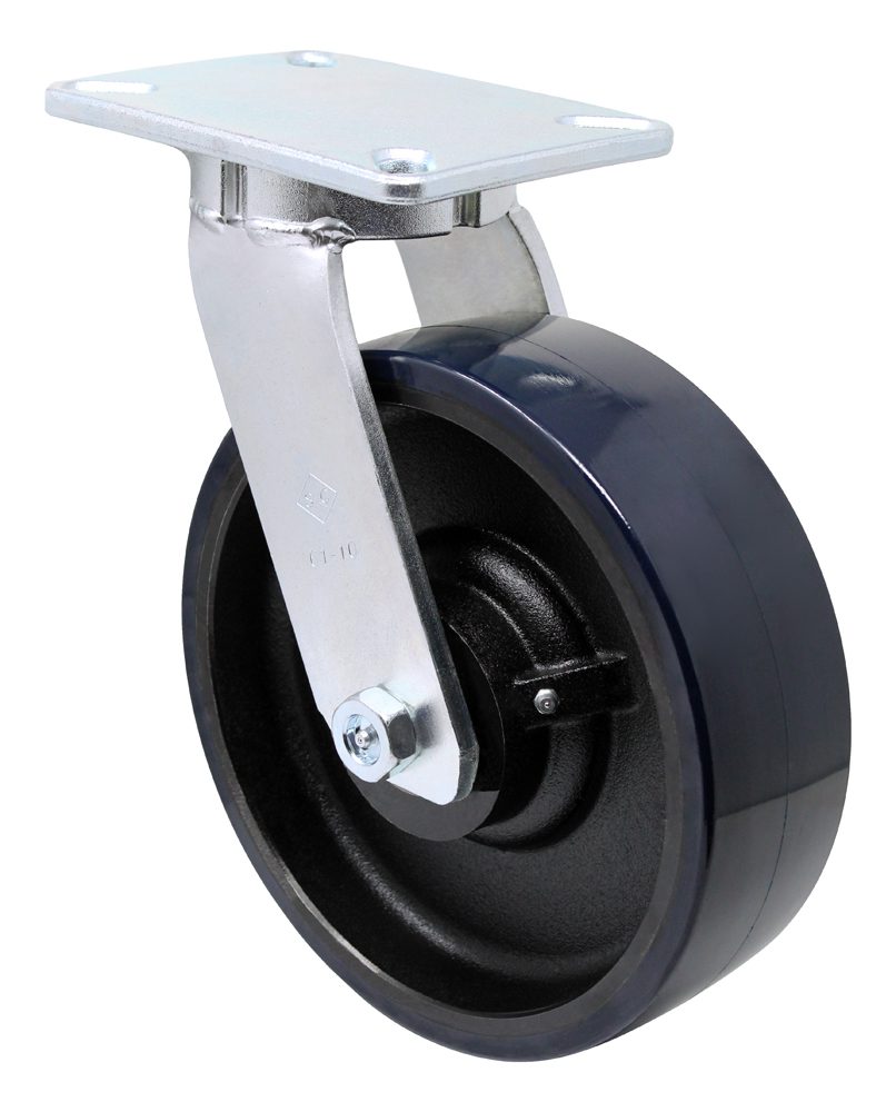 10″ x 3″ Polyurethane on Iron Slight Crown - Model 50 Swivel Caster ...
