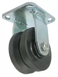 4" V Groove Glass Filled Nylon Wheel - Model 9 Rigid Caster | Caster City