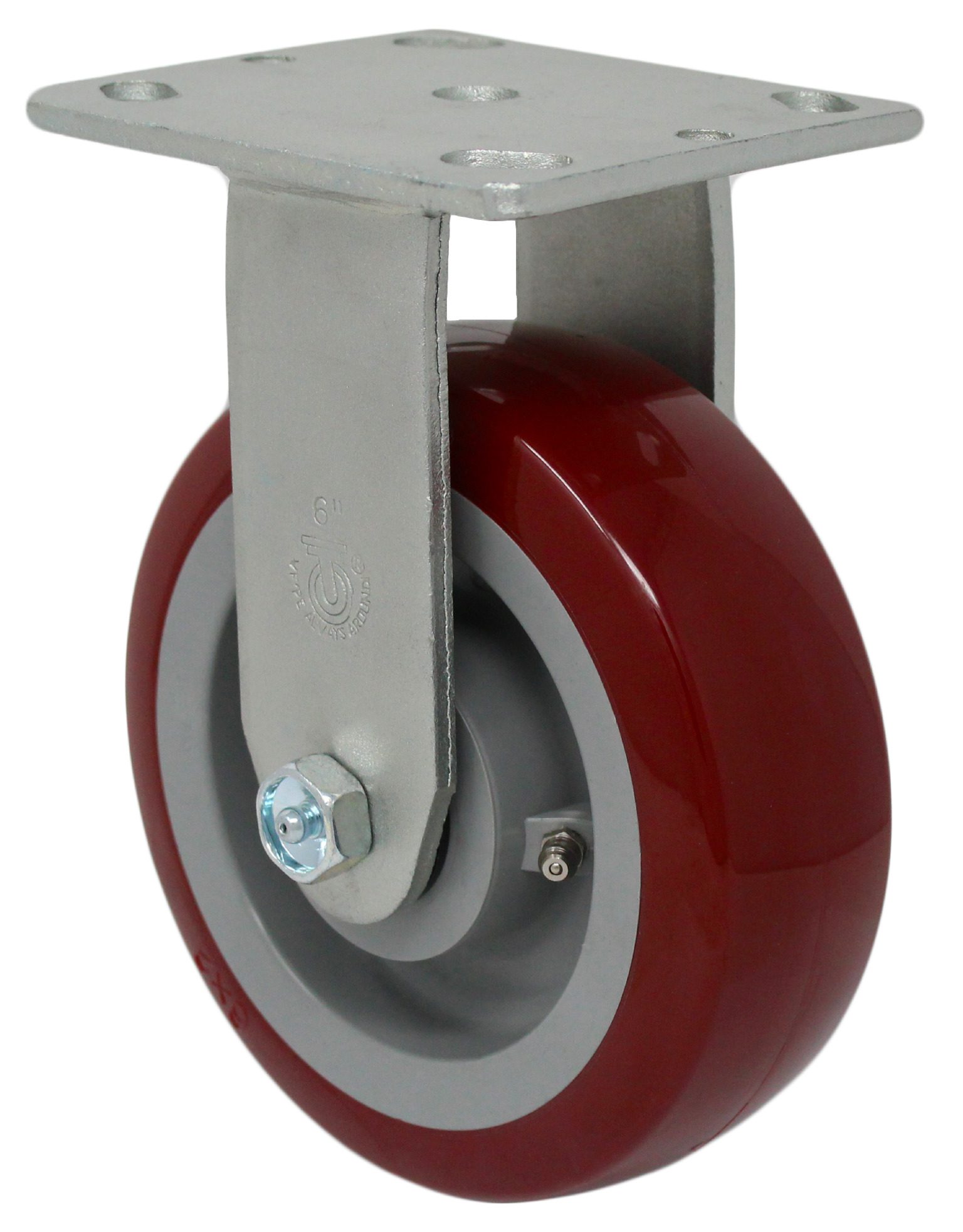 5" Maroon Polyurethane on Polyolefin Wheel - Model 9 Rigid Caster | Caster City