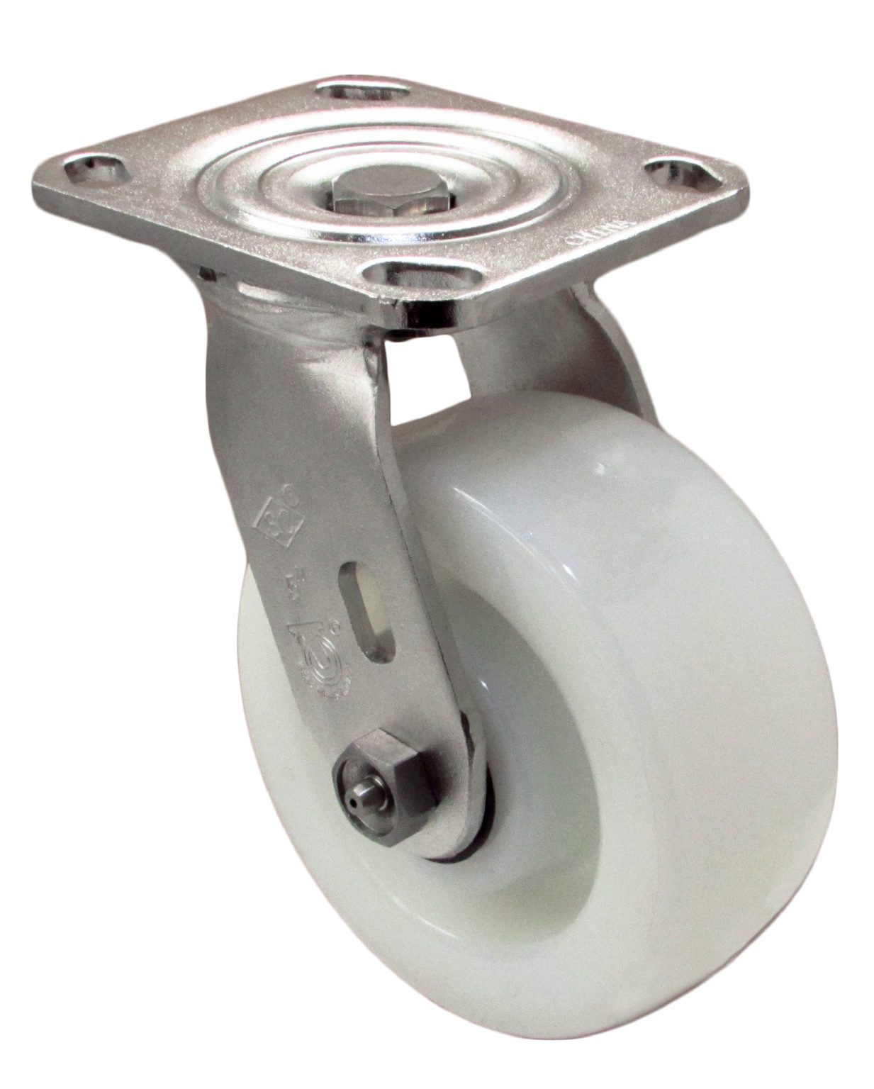 8" White Nylon Wheel - Model 9 Swivel Caster | Caster City