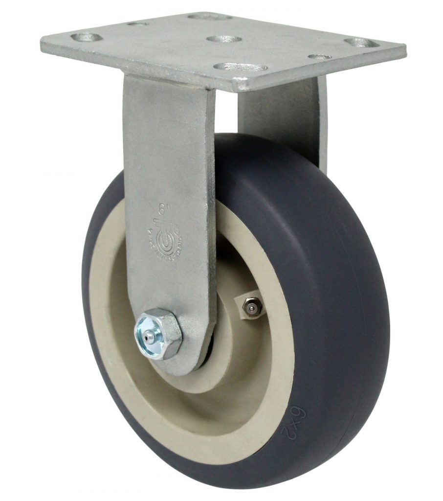 5" Gray Soft Rubber Wheel - Model G15 Rigid Caster | Caster City
