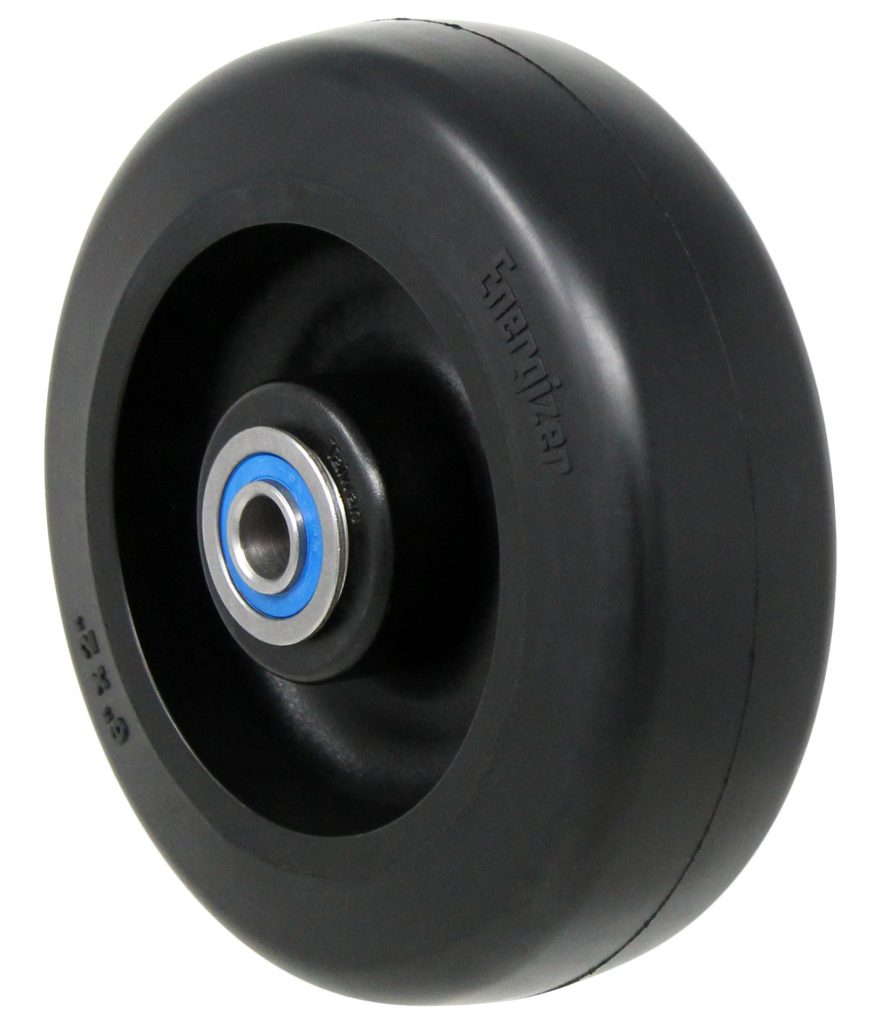6" x 2" Black Neoprene Rubber Wheel - Stainless Steel Plate 9 | Caster City