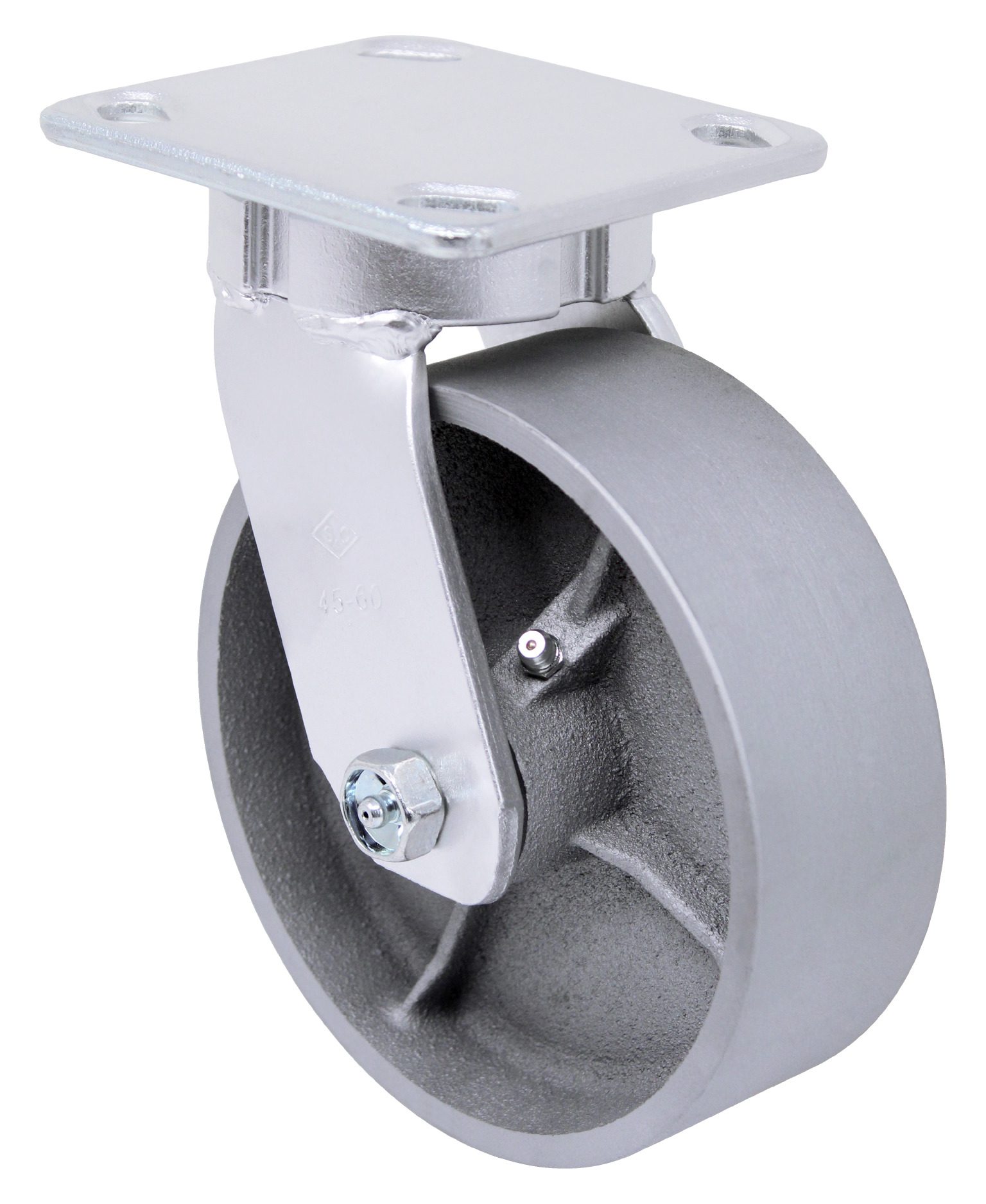 4" Gray Iron Swivel Wheel - Kingless Swivel G15 Caster | Caster City