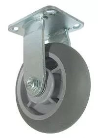 8" Gray Soft Rubber Wheel - Model G15 Rigid Caster | Caster City
