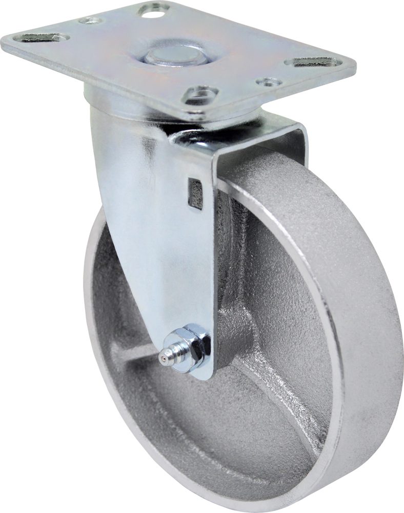 3" Gray Iron Wheel - Plate Swivel Caster K3 | Caster City