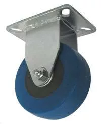 4" Blue Rubber Wheel - Model K3 Rigid Caster | Caster City