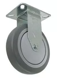 4" Gray Soft Rubber Wheel - Model K3 Rigid Caster | Caster City