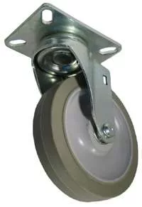 3" High Capacity Gray Rubber Swivel Wheel - Model K3 | Caster City