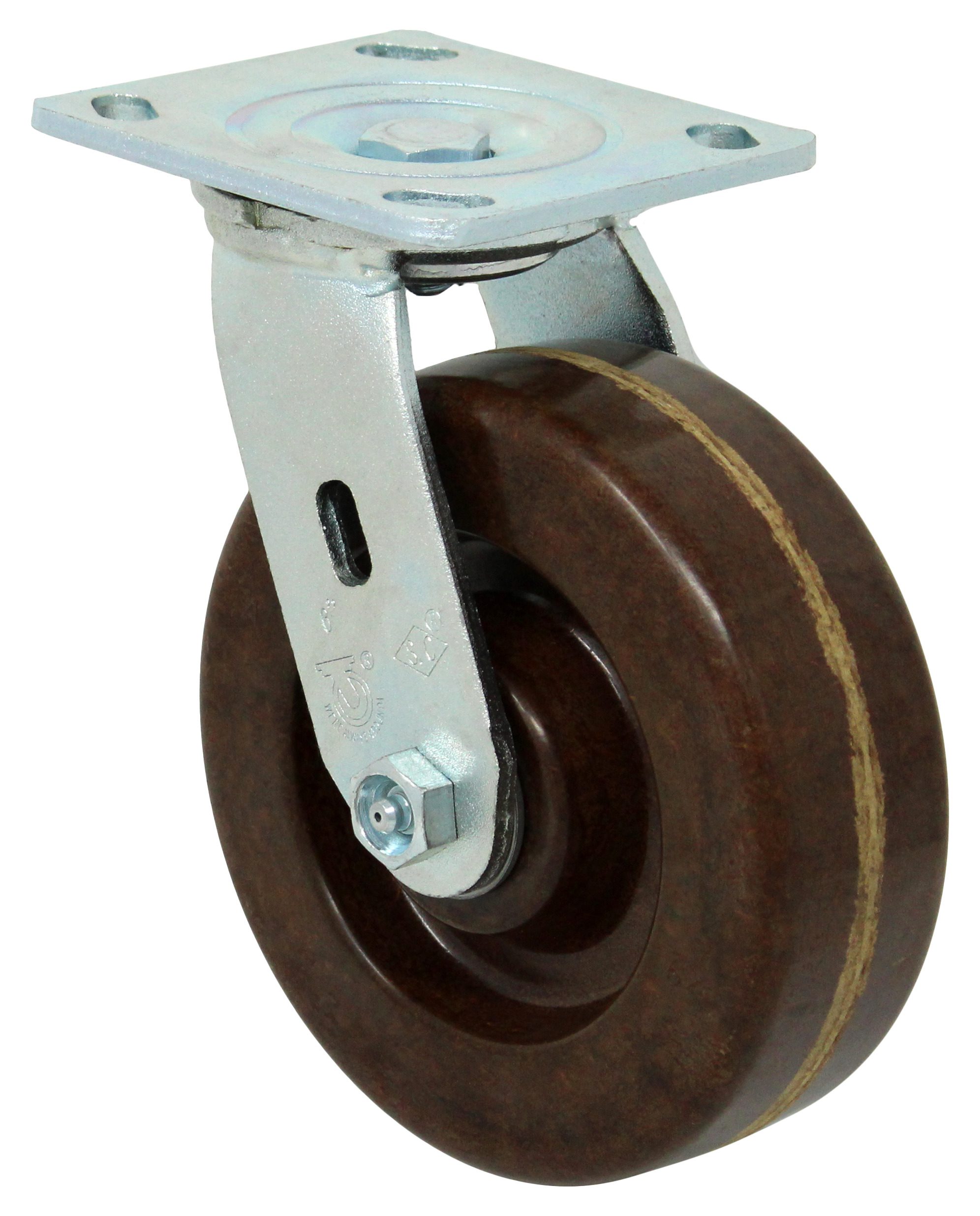 4" High Temperature Phenolic Wheel Bronze Bearing - Model 9 Swivel ...