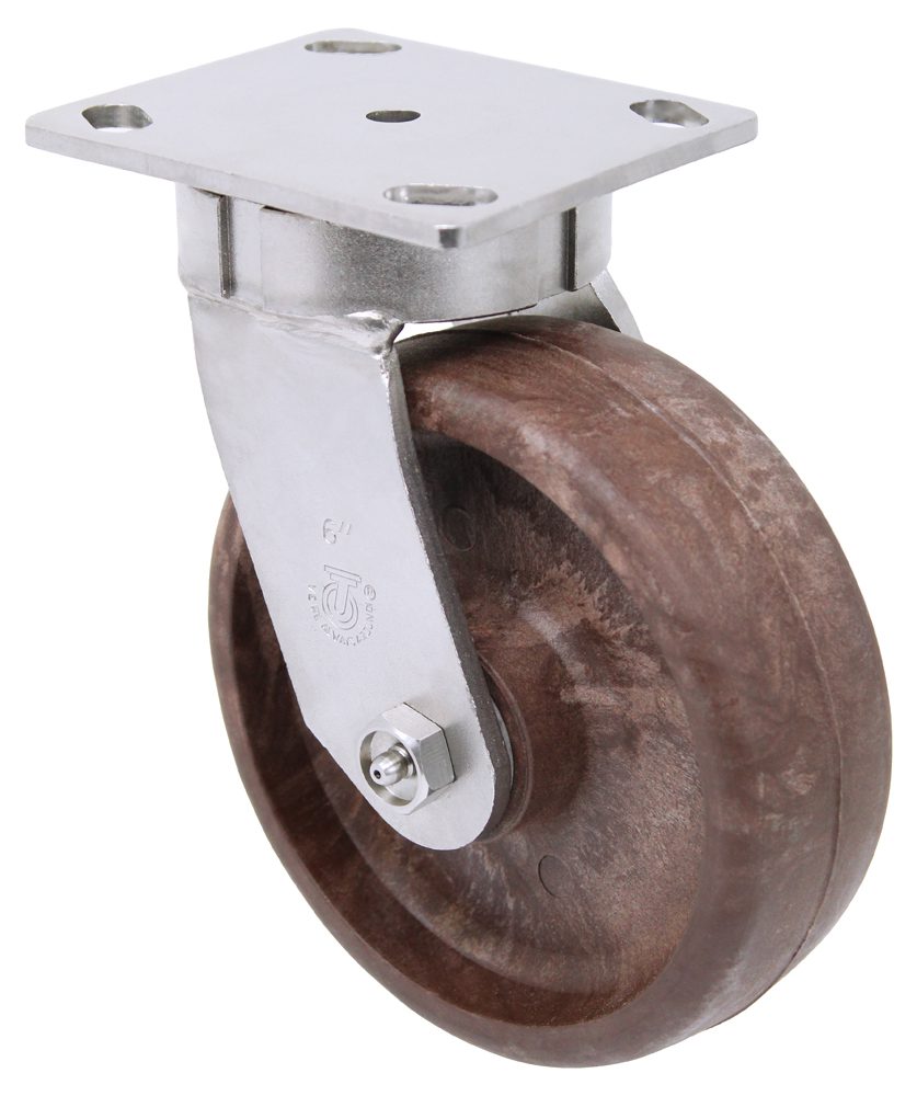 6" High Temperature - Kingless Swivel Stainless Steel G15 Caster ...