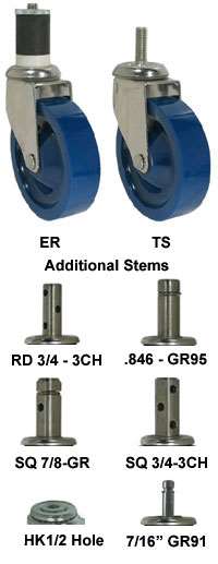 5" All Polyurethane Wheel - Stainless Steel Plain Swivel 3A | Caster City