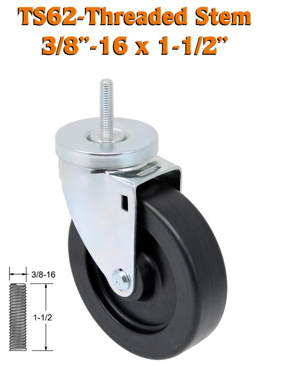5" Black Polyolefin Wheel - Model L3 | Caster City