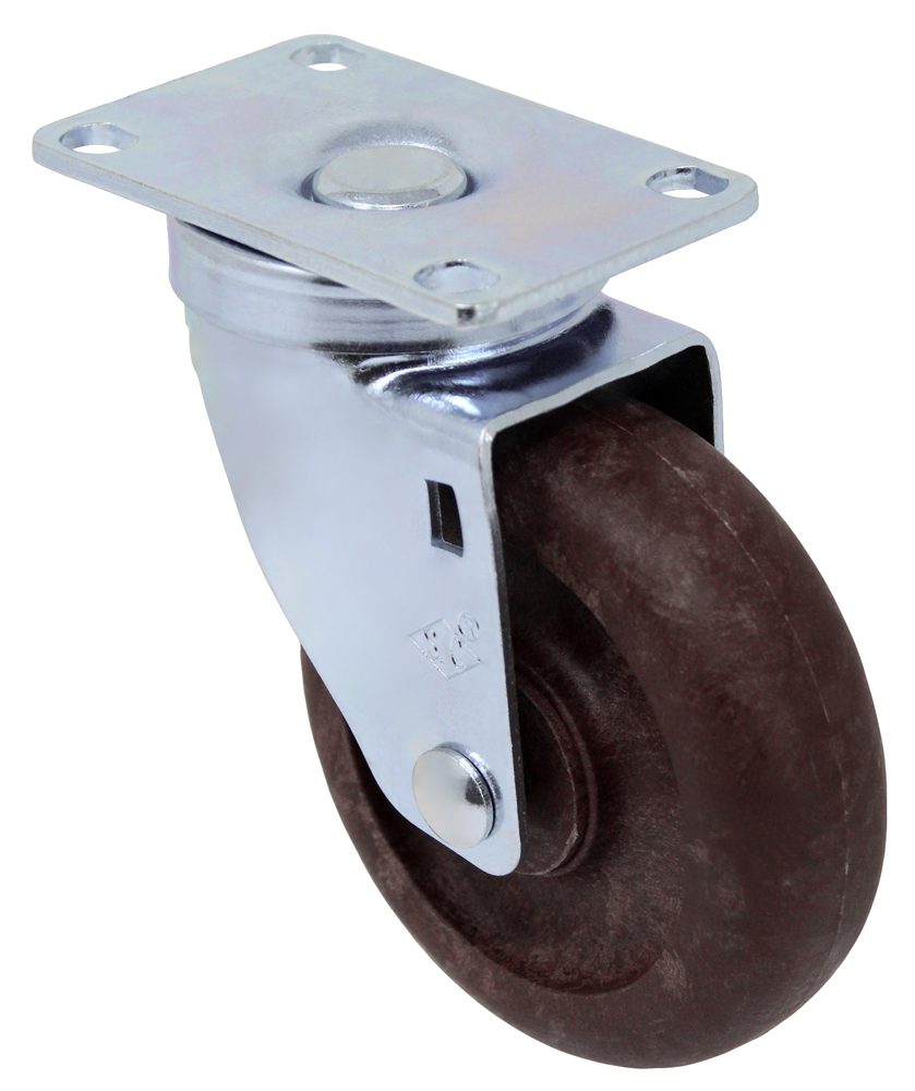 4" High Temperature Glass Filled Nylon - Plate Swivel Caster 3 | Caster ...