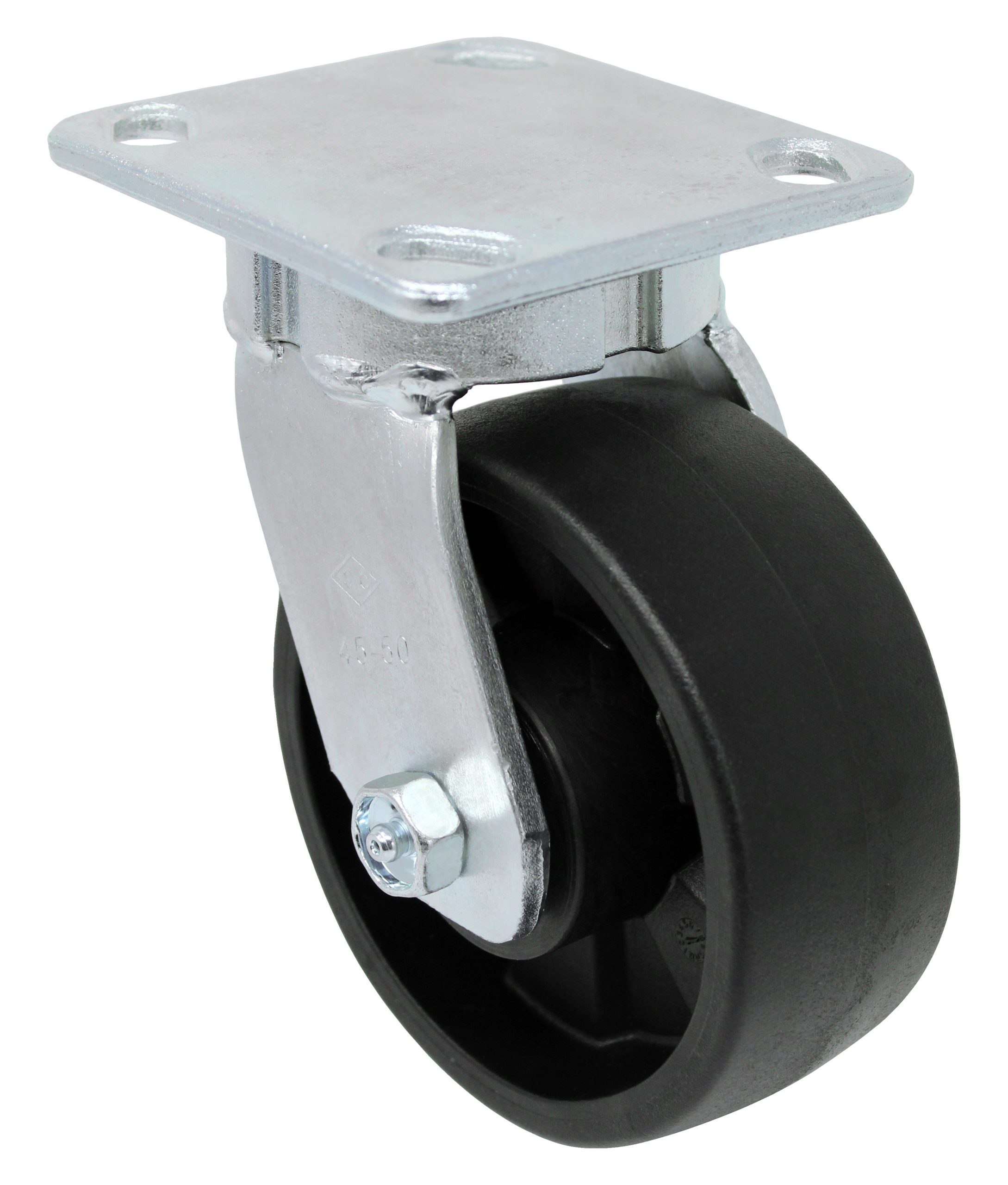6" High Capacity Black Nylon Wheel – Kingless Swivel G15 Caster ...