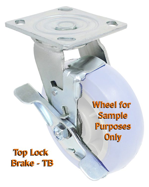 4" High Temperature Phenolic Wheel Bronze Bearing - Model 9 Swivel ...