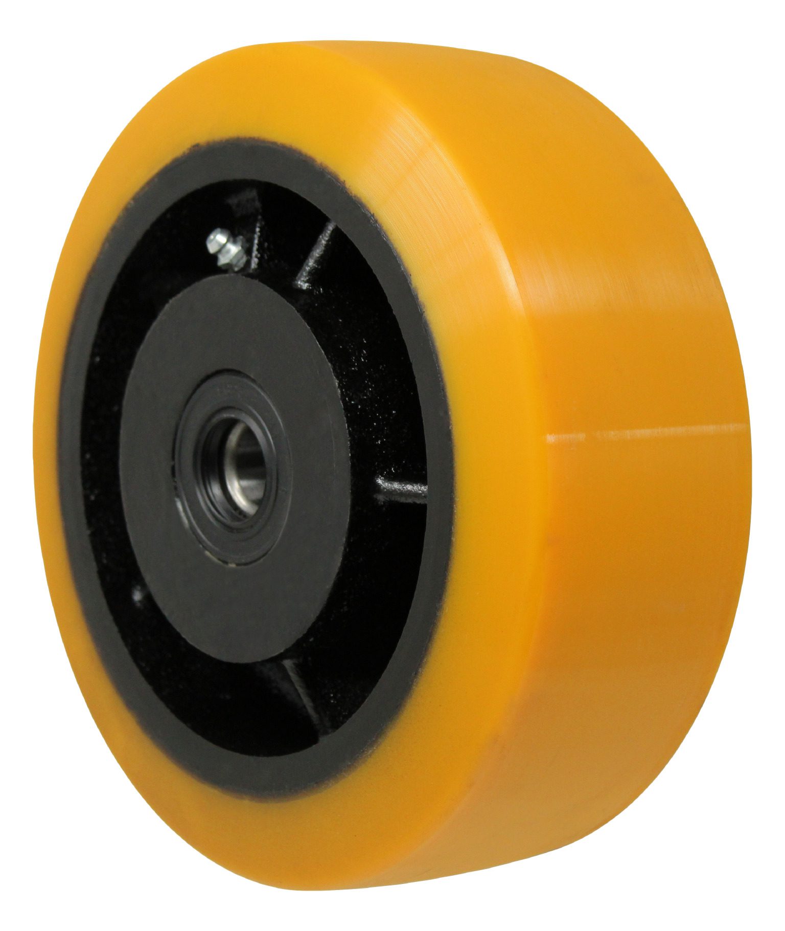 14" x 4" Premium Polyurethane Tire with Iron Center | Caster City