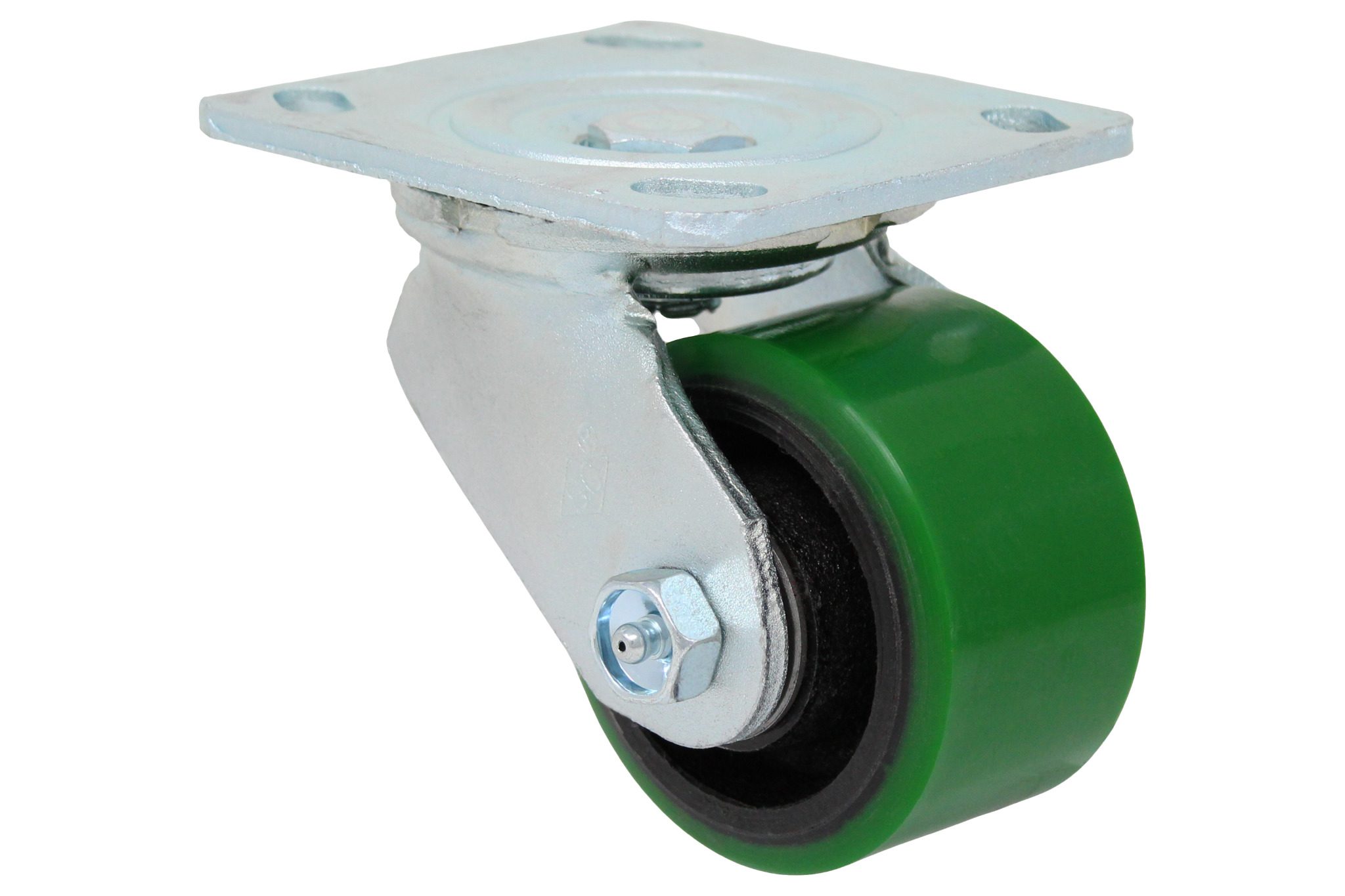 3-1/4" Green Polyurethane on Iron Wheel - Model 9 Swivel Caster ...