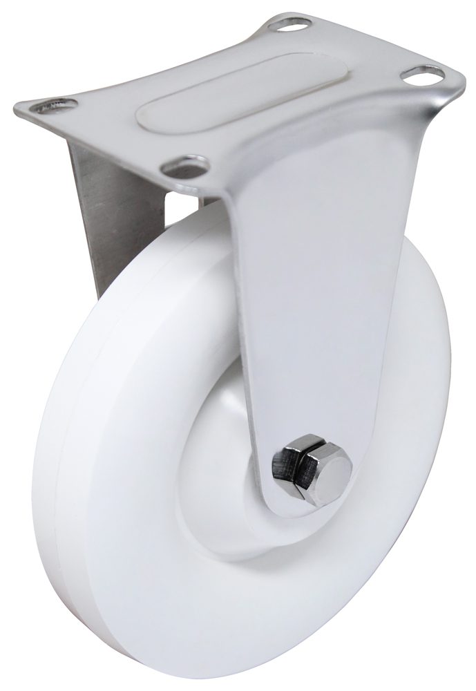 3" White Nylon Wheel - Stainless Steel 3 | Caster City