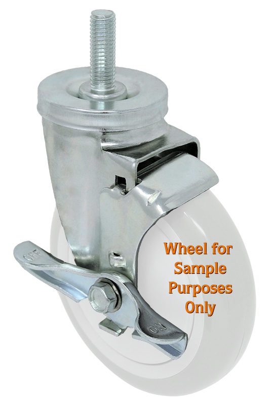 5" Maroon Gray Premium Polyurethane Wheel - Stem Model 3 | Caster City