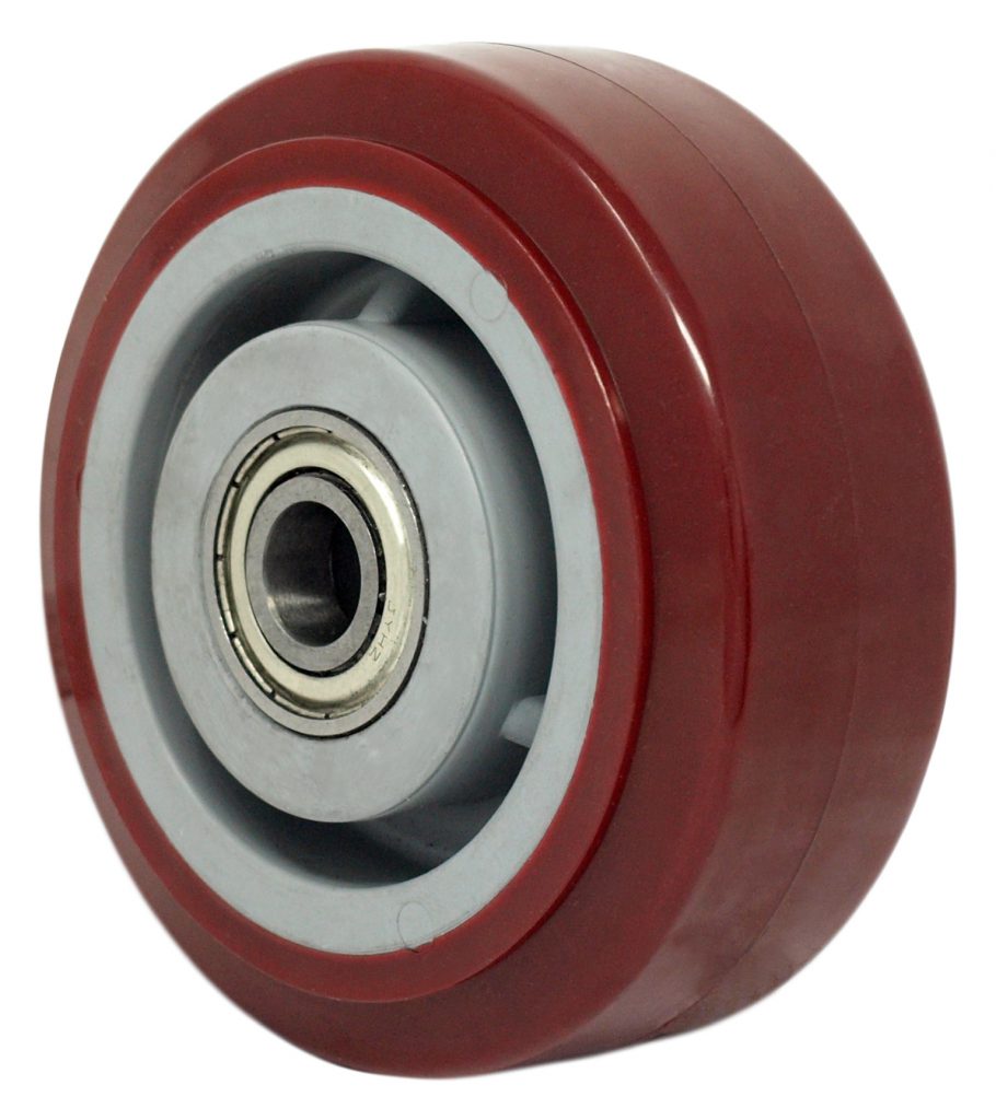 5" Maroon Polyurethane on Polyolefin Wheel - Model 9 Swivel Caster ...