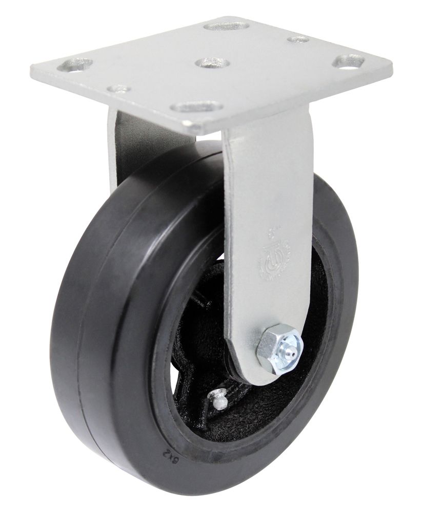 6" Moldon Rubber Wheel - Model 9 Rigid Caster | Caster City