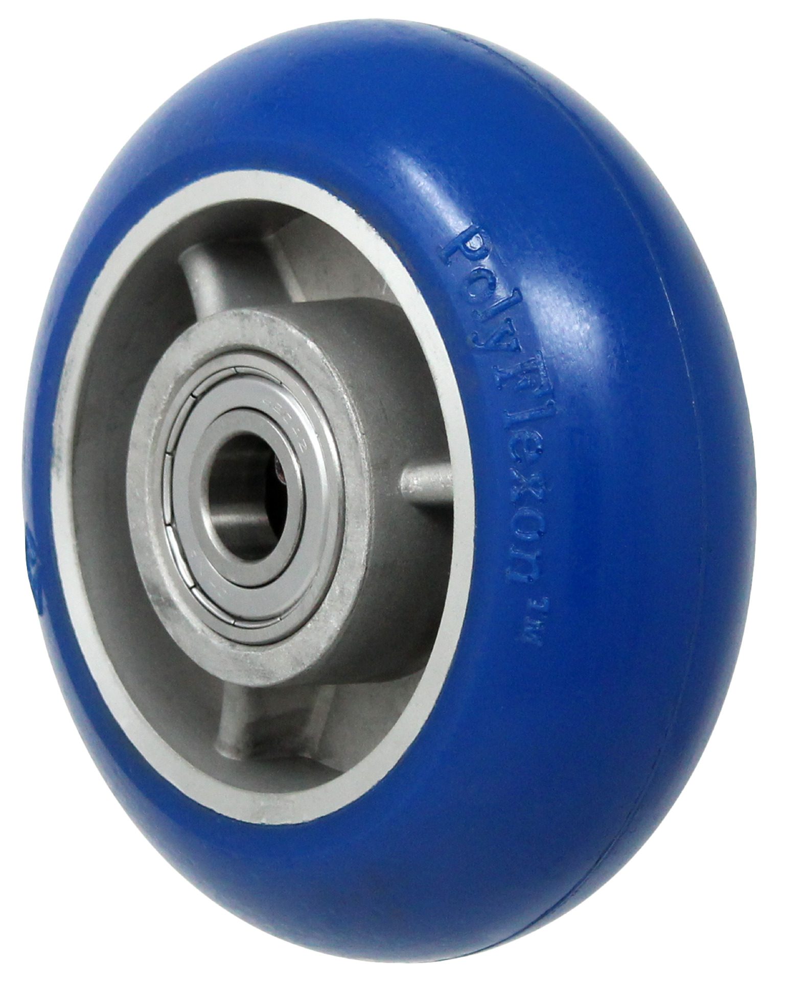 6" Crown Blue Polyurethane on Aluminum Wheel | Caster City