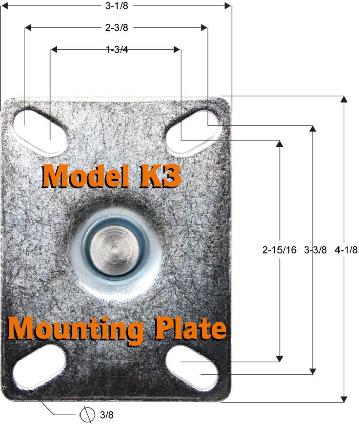 4" Ultra Premium Orange Polyurethane w/ Crown Tread – Plate Rigid ...