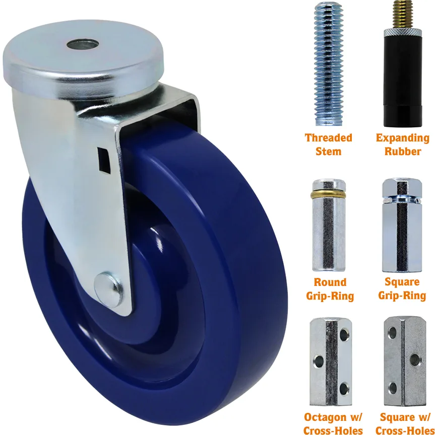 5" All Polyurethane Wheel - Stem Model 3 | Caster City