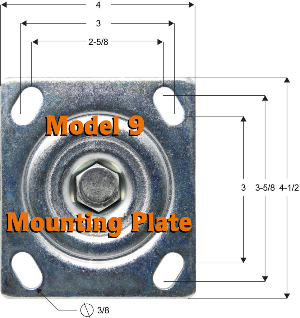 6" x 2" Black Neoprene Rubber Wheel - Stainless Steel Plate 9 | Caster City
