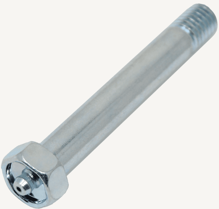 Stainless Steel ZERK Axle With Lock Nut 1/2" x 3 1/2" | Caster City