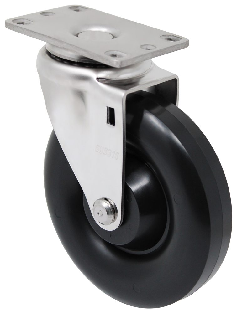 316 Stainless Steel Swivel Caster - 4" Polyolefin Wheel | Caster City