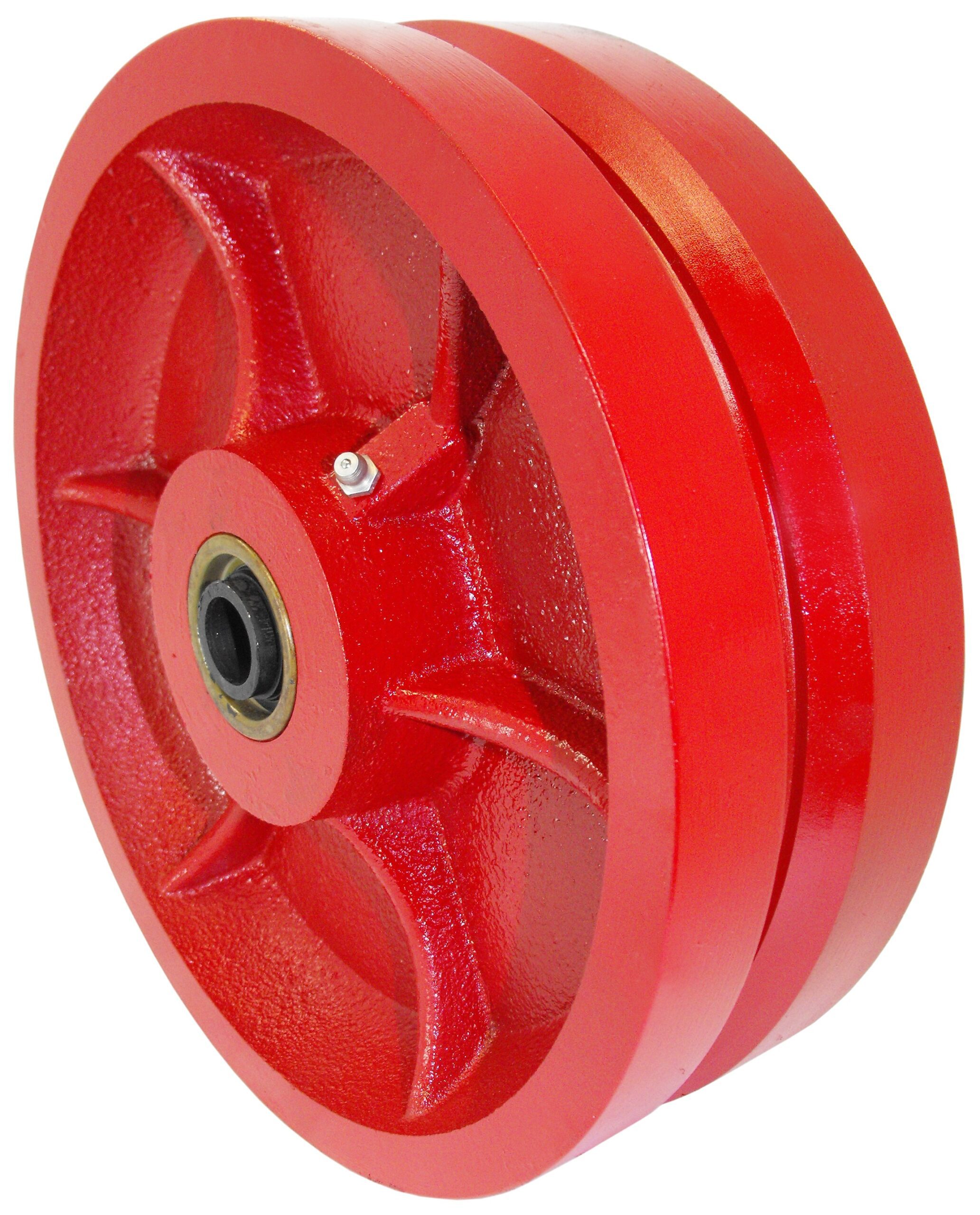 10" x 3" V Groove Ductile Steel Wheel - 1-3/8" Wide Groove | Caster City